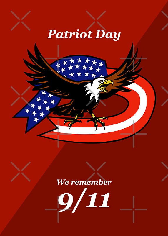 "Patriot Day We Remember 911 Poster Card" by patrimonio | Redbubble