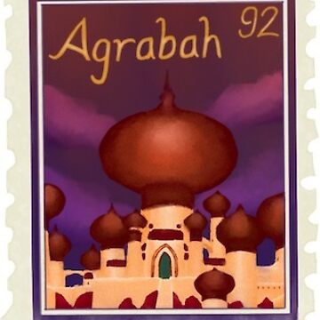 "agrabah postage stamp" Sticker for Sale by workofari | Redbubble