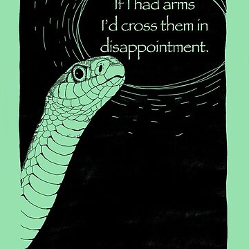"Disappointed Snake Saying Illustration " Sticker for Sale by ...