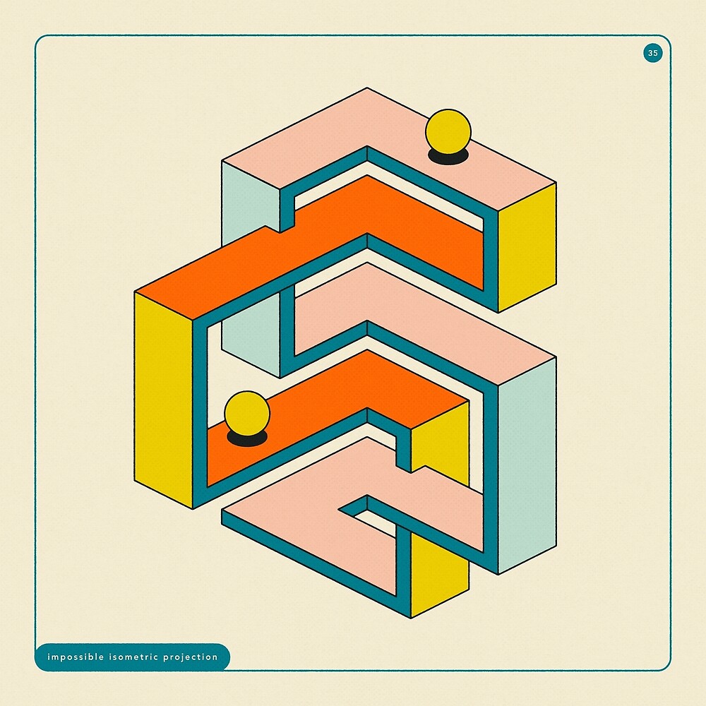 "IMPOSSIBLE GEOMETRICS 35" by JazzberryBlue | Redbubble