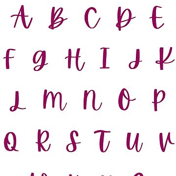 "Cute purple aesthetic Alphabet abcdefghijklmnopqrstuvwxyz" Poster for ...
