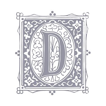 "Vintage Letter D Silver" Sticker for Sale by yourscotborders | Redbubble