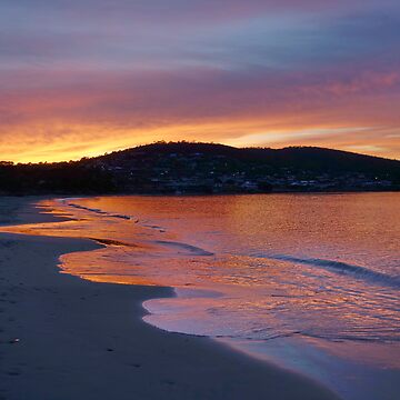 "The fiery sea - Howrah Beach, Hobart, Tasmania, Australia" Poster for ...