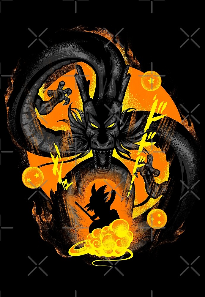 "Attack of Shenron v3" by Hypertwenty Designs | Redbubble