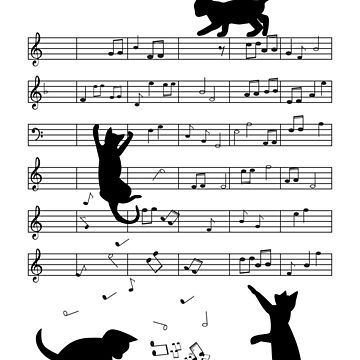"Cats Music notes" Sticker for Sale by CareShare Design | Redbubble