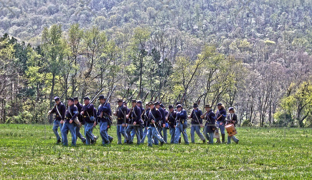 "Marching Union Soldiers " by FrankieCat | Redbubble