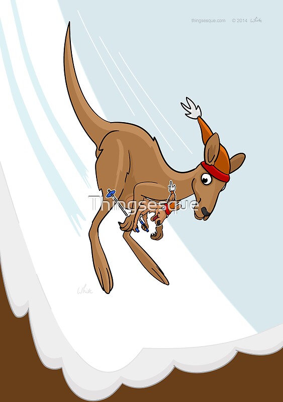 "Kangaroo Ski Jump" by Thingsesque | Redbubble
