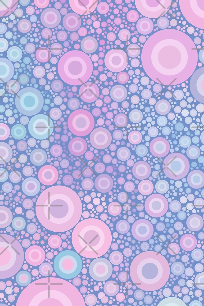 "Pastel Jaw Breaker Abstract Cute Polka Dot Bubble Pattern" by patternsoup | Redbubble