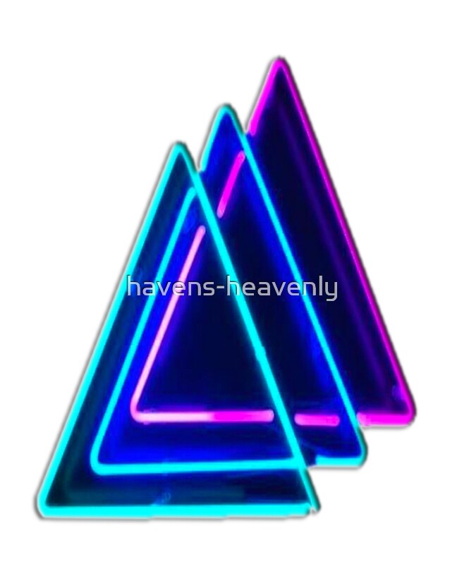 "Three Neon Triangles Transparent Background" by havens-heavenly ...