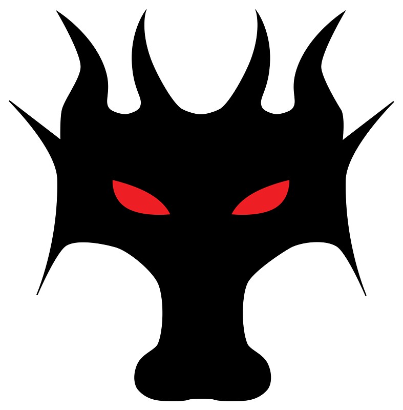 "Dragon Face Silhouette" by lucid-reality | Redbubble