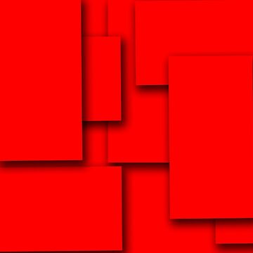 "Red color block 3D art " Sticker for Sale by Graphicsoul | Redbubble