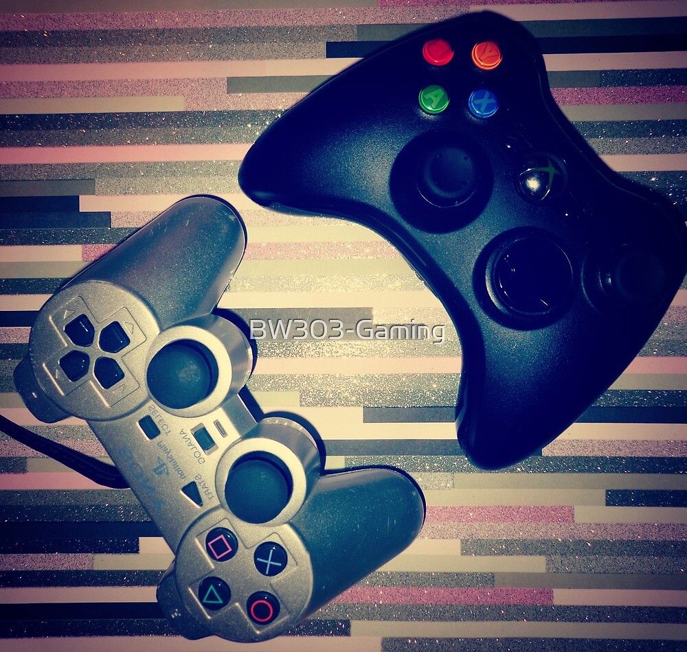 "Console Yourself - PS2 & Xbox 360 Controllers" by BW303-Gaming | Redbubble