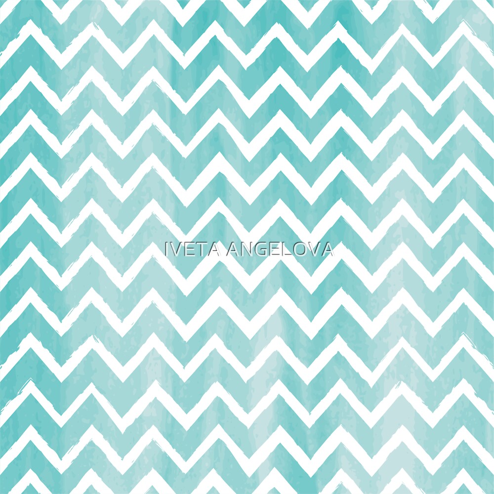 "Blue Watercolor Chevron Pattern" by IVETA ANGELOVA | Redbubble