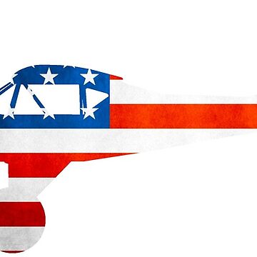 "KitFox American Flag" Sticker for Sale by Barnstormers | Redbubble