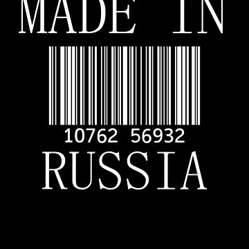 ""Made In Russia" Barcode (fake)" Sticker for Sale by domo85 | Redbubble