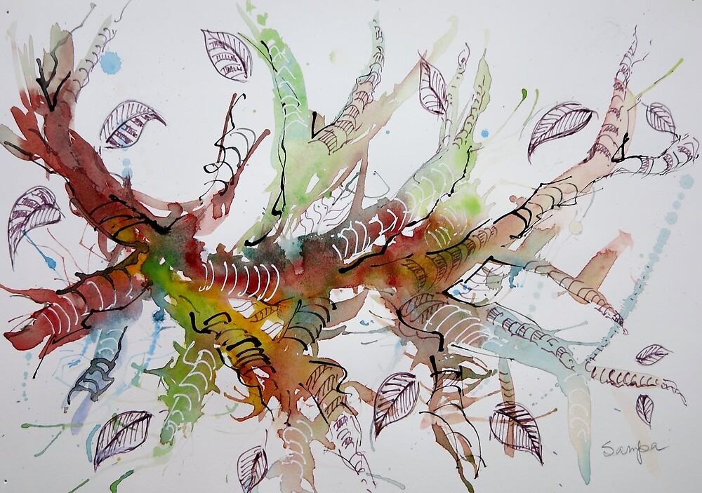 "Tree Branches - Abstract" by Sampa Bhakta | Redbubble