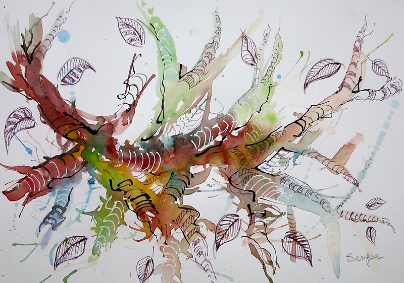 "Tree Branches - Abstract" by Sampa Bhakta | Redbubble