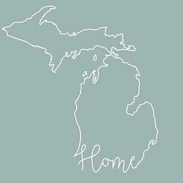 "Michigan Cursive Home State Outline" Pullover Hoodie for Sale by ...
