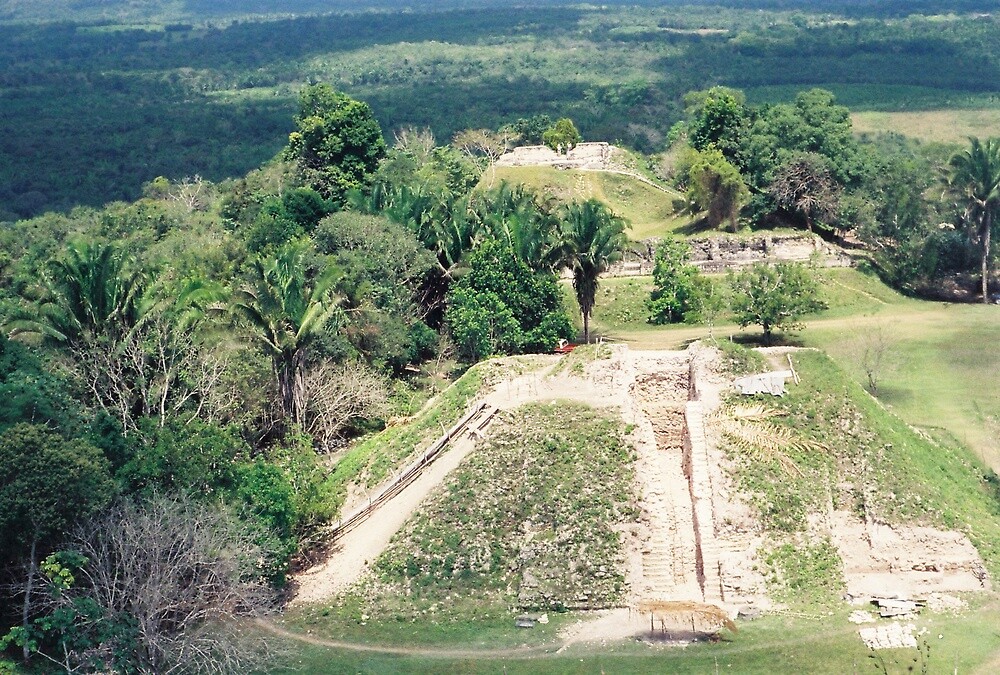 "Aerial View of Mayan Pyramid, Belize, Central America" by lenspiro ...