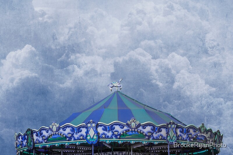 "Green and Blue Merry Go Round" by BrookeRyanPhoto | Redbubble