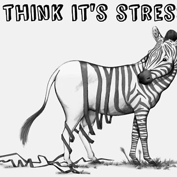 "Stressed zebra losing stripes" Poster for Sale by MisoraA | Redbubble