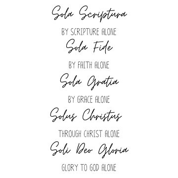 "The 5 Solas " Sticker for Sale by KatrinElise | Redbubble