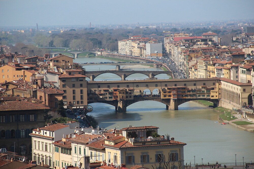 "Florence Bridges, Italy" by MelTho | Redbubble