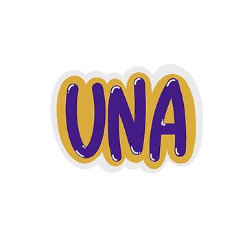 "UNA Letter Design" Sticker for Sale by allisonsartwork | Redbubble