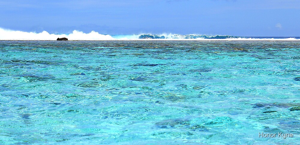 "Bora Bora - Waves Crashing at the Edge of the Reef" by Honor Kyne ...