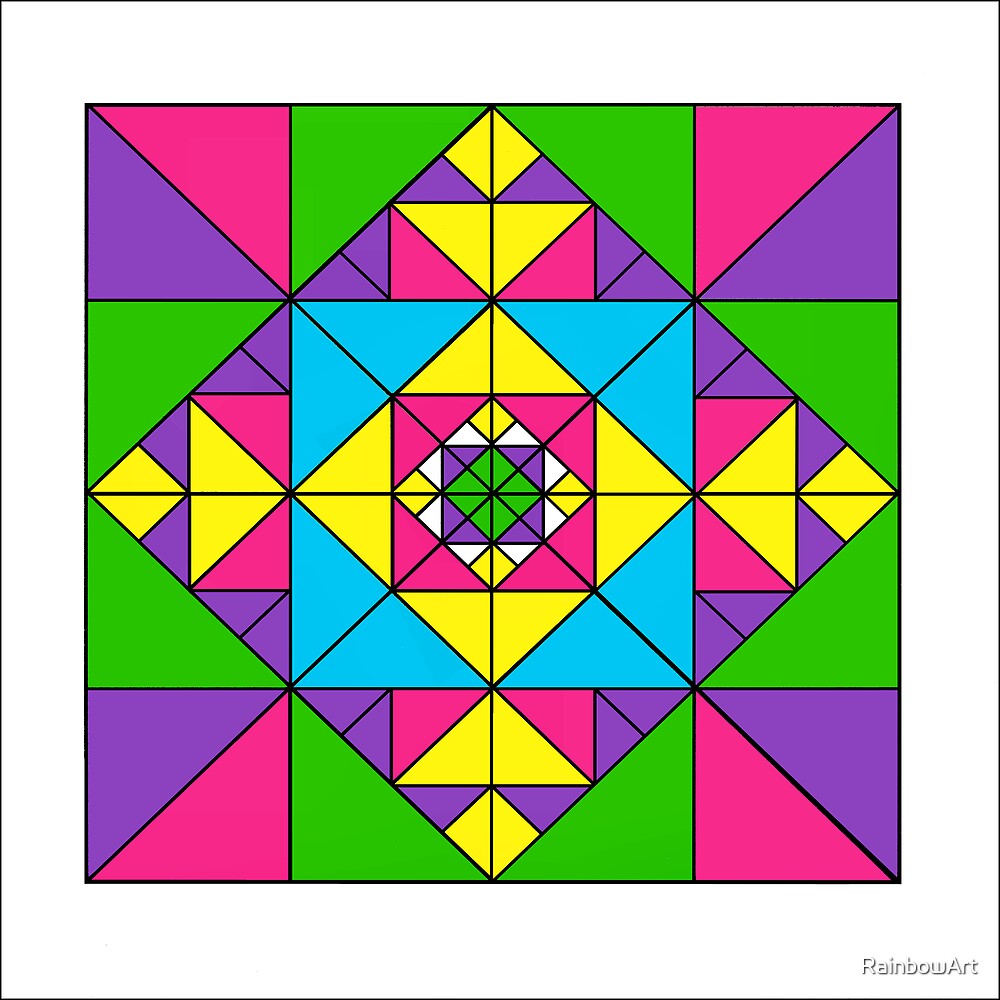 "ADVANCED TRIANGLE ART" by RainbowArt | Redbubble