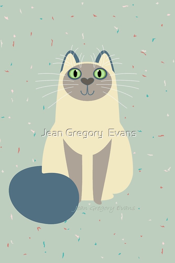 "PURR-SIAN CAT" by Jean Gregory Evans | Redbubble