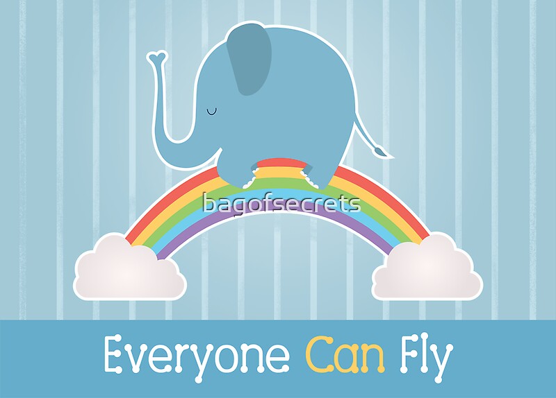 "Everyone Can Fly" by bagofsecrets | Redbubble