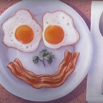 "Diner Breakfast from A Goofy Movie" Pin for Sale by danimora | Redbubble