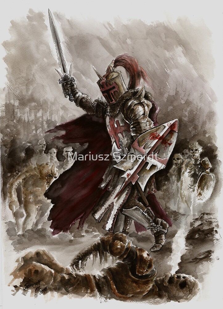 "Dark Crusader Medieval Knight Templars warrior " by Mariusz Szmerdt ...