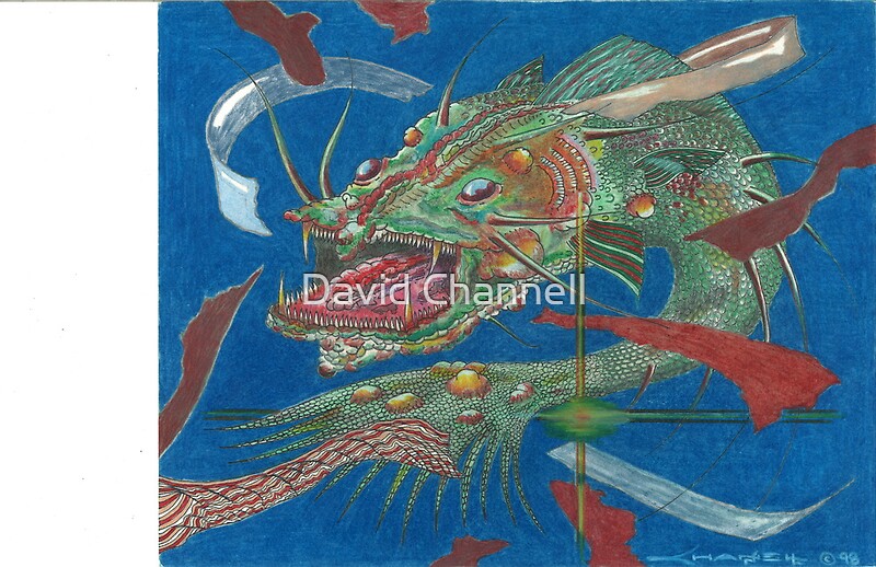 "A Mean Fish" by David Channell | Redbubble