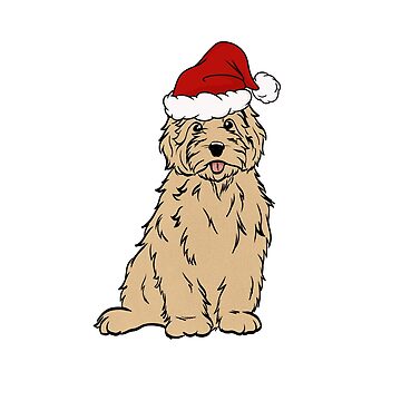 "Christmas Goldendoodle " Sticker for Sale by rmcbuckeye | Redbubble