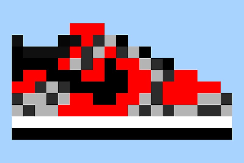 "8-bit Kicks (Supreme)" by pixelfart | Redbubble