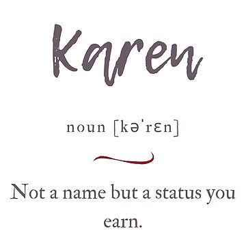 "Karen Definition | Dictionary Collection" Zipper Pouch by Designschmiede | Redbubble