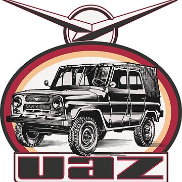 "UAZ469 - logo" Sticker for Sale by Groenendijk | Redbubble