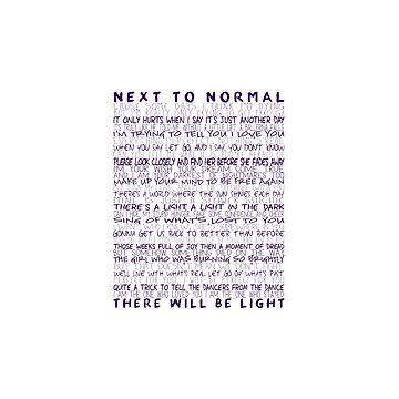 "Next to Normal" Sticker for Sale by ellesquared | Redbubble