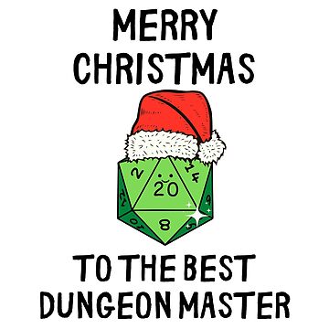 ""Merry Christmas To The Best Dungeon Master" D&D Xmas Print" Greeting ...