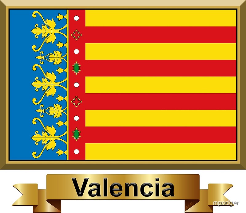 "Valencia Flag Gifts, Masks, Stickers & Products (N)" by mpodger ...