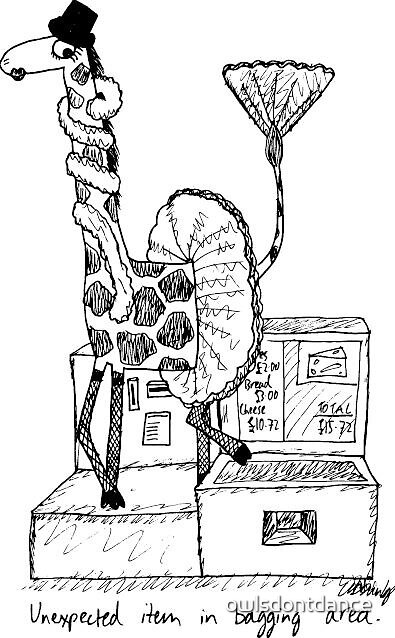 "Unexpected Item in Bagging Area" by owlsdontdance | Redbubble