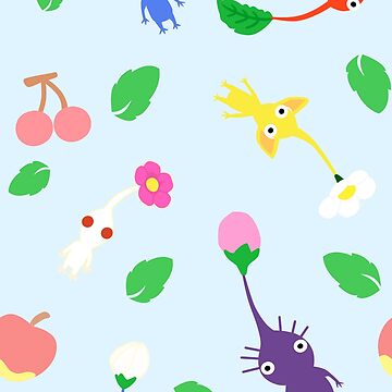 "cute pikmin pattern blue" Socksundefined by Mkawaii | Redbubble