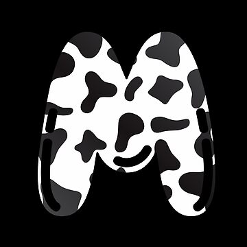 "Letter M Cow print" Sticker for Sale by pixel-palace | Redbubble