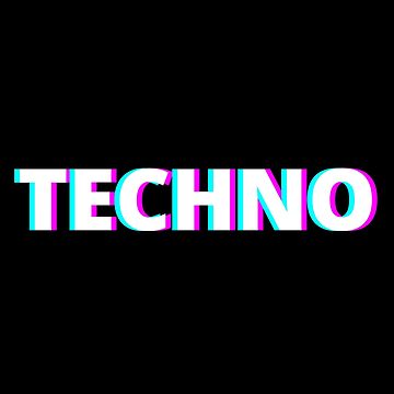 "Techno" Sticker for Sale by Lamebus | Redbubble