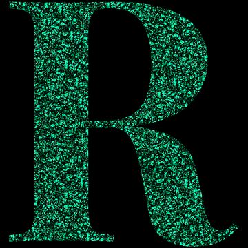 "Letter R Emerald Dark Green Glitter Effect Alphabet" Sticker for Sale ...