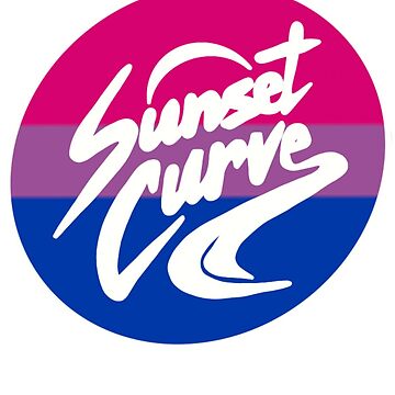 "Bi Pride Sunset Curve Logo" Sticker for Sale by Julianna Johnson ...
