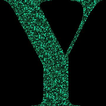 "Letter Y Emerald Dark Green Glitter Effect Alphabet" Sticker for Sale ...