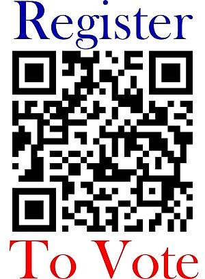 "Register to Vote QR Sticker" by Patty-G | Redbubble